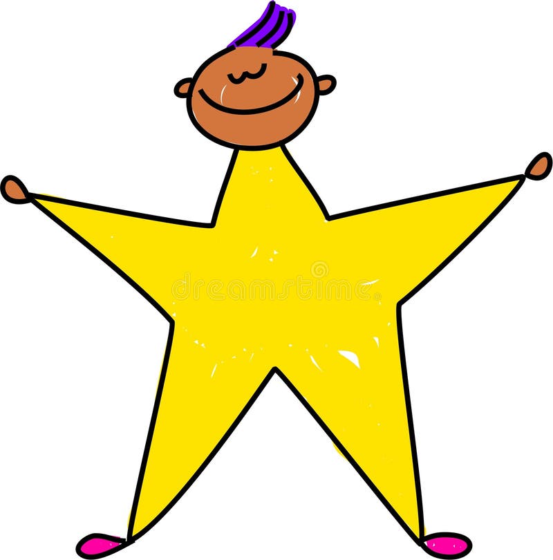 Star boy stock illustration. Illustration of dreams, children - 588366