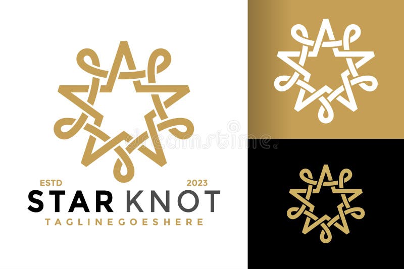 Star Knot Logo Design Vector Symbol Icon Illustration Stock Vector ...