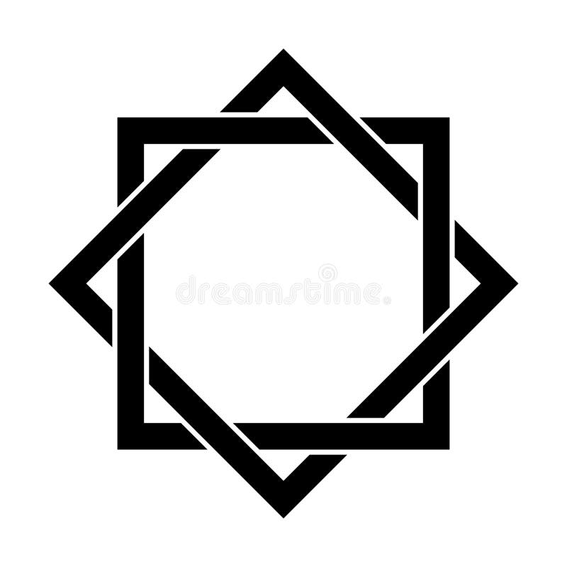 Octagram Square Pattern Seamless Background Green Gray Stock Vector ...