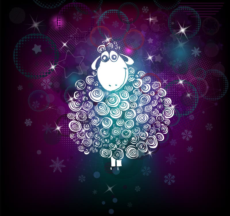 Star Lamb. Vector Illustration . Sweet Dreams Sheep Vector Illustration ...