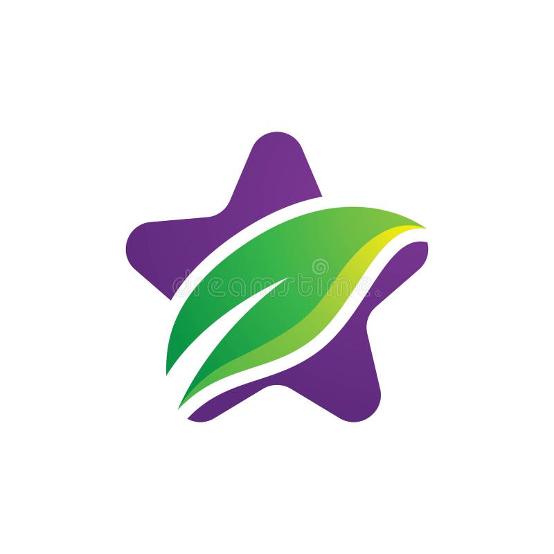 Star Leaf Logo Images Illustration Stock Vector - Illustration of green ...