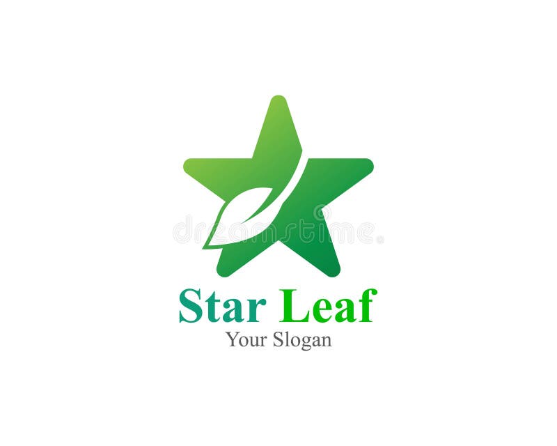 Star and Leaf Logo Symbol or Icon Template Stock Illustration ...