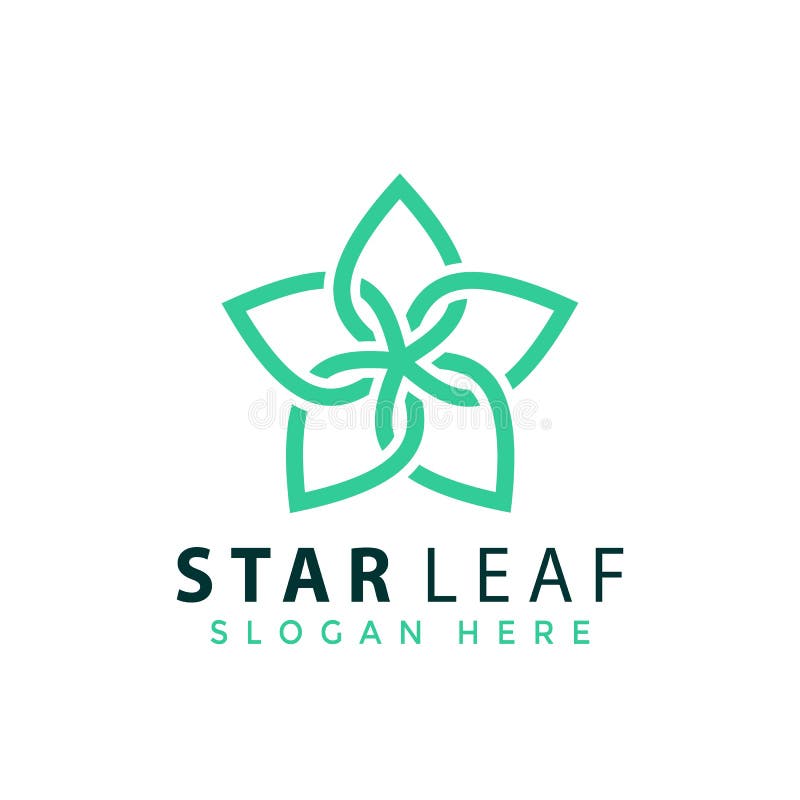 Star Leaves Logo Design Vector Illustration Stock Vector - Illustration ...