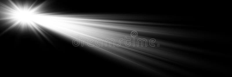 Star with Lens Flare and Bokeh Effect. Sun with Rays and Spotlight ...