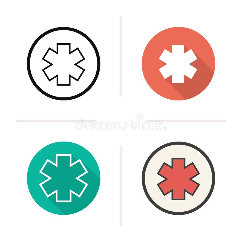Star of life icon stock vector. Illustration of star - 80805284