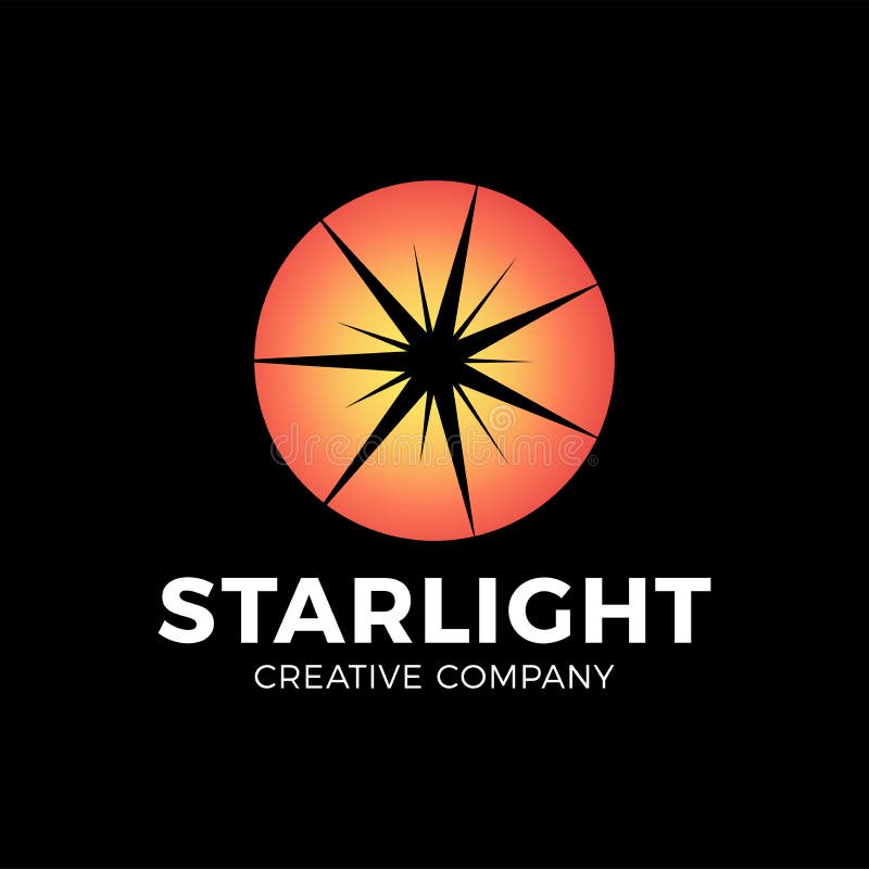 Star Light in Circle Shape Sun Solar Logo Icon Vector Template Stock ...