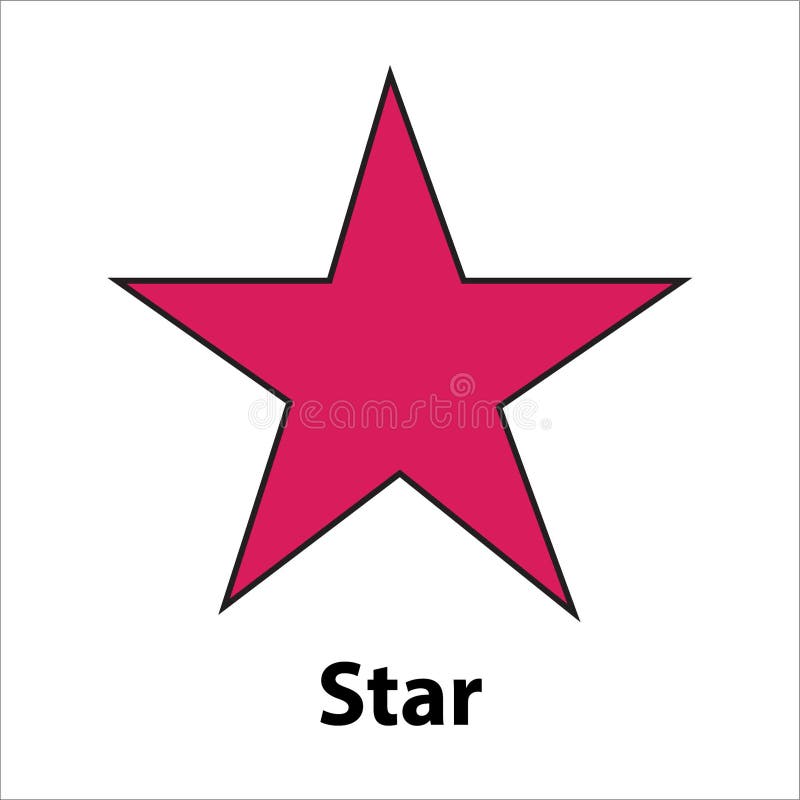 Star Light Red Color Vector Image Stock Vector - Illustration of ...