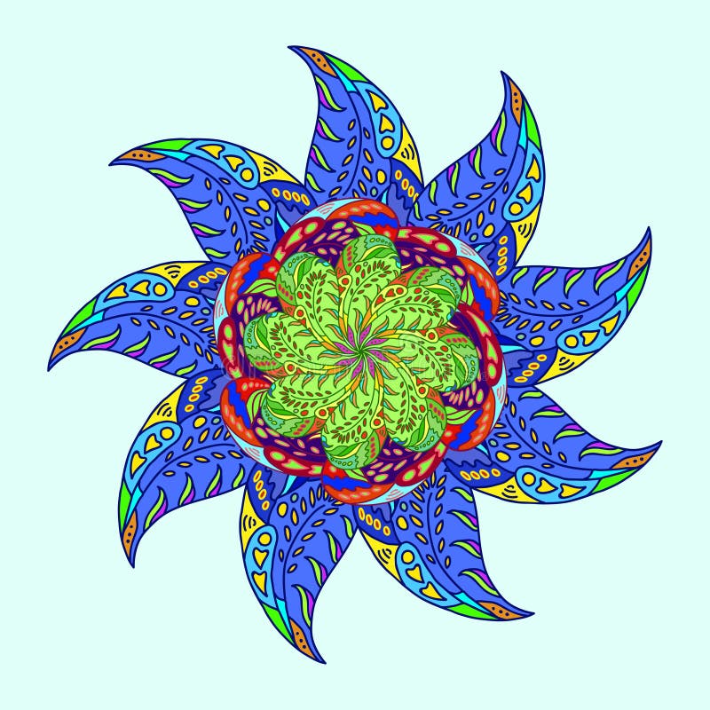 Star-like Ornamental Pattern Stock Vector - Illustration of mandala ...