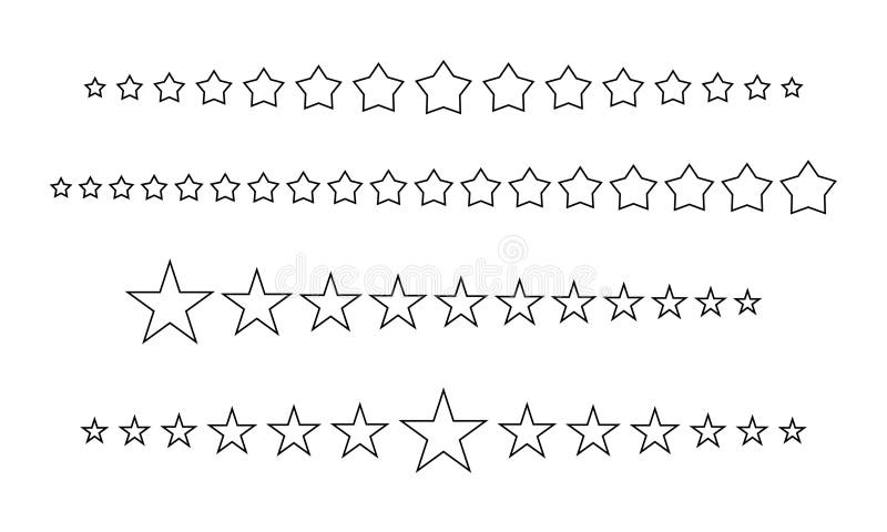 Star Line Divider Low To High Design Vector Illustration. Stock Vector ...