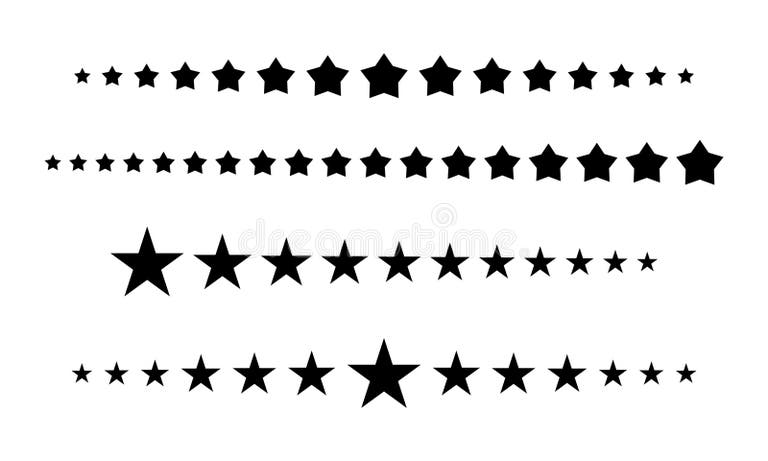 Star Line Divider Low To High Design Vector Illustration. Stock Vector ...