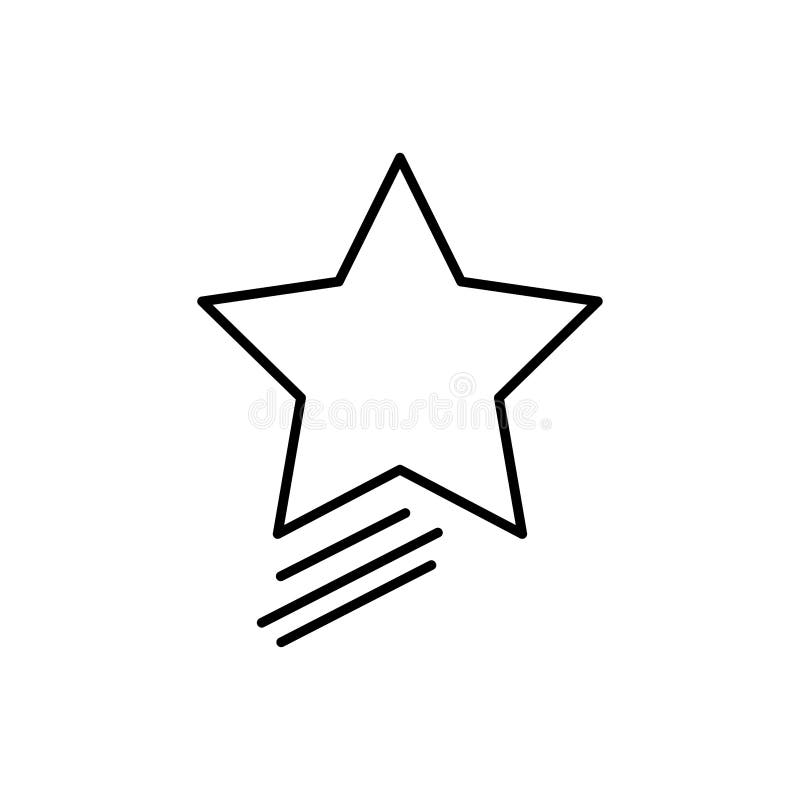 Star Line Icon. Simple Design Editable. Vector Illustration Stock ...