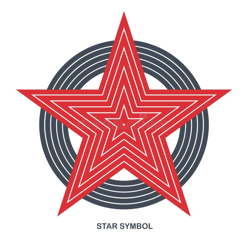 Star Linear Symbol Vector Logo or Emblem Design Isolated on White ...