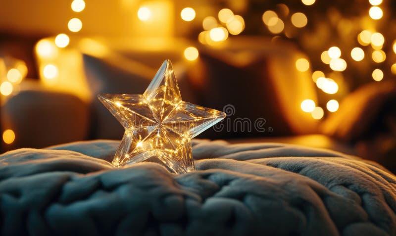 A Star is Lit Up and Sitting on a Blanket Stock Image - Image of ...