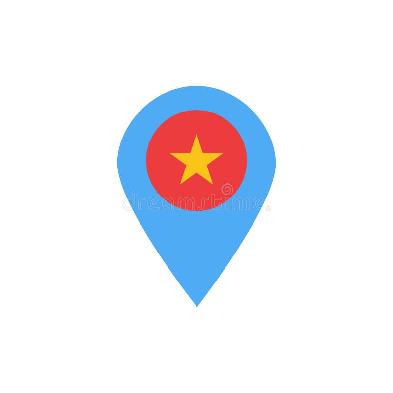 Star, Location, Map, Marker, Pin Flat Color Icon. Vector Icon Banner ...