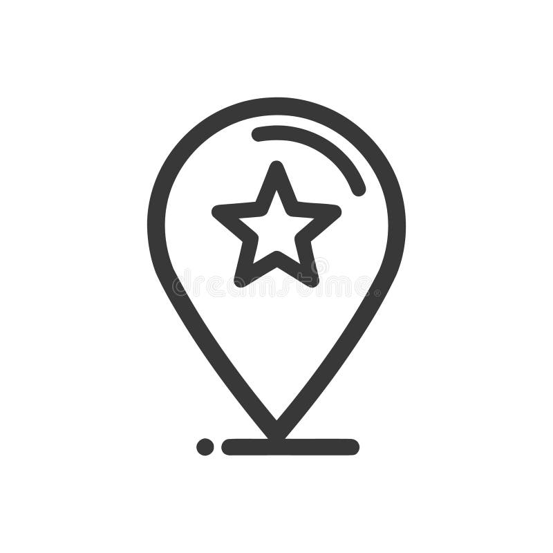 Star Location Pinpoint Map Marker Icon Stock Vector - Illustration of ...