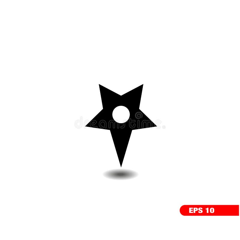 Star Location Vector Symbol Stock Vector - Illustration of achievement ...