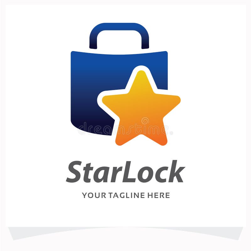 Star Lock Logo Design Template Stock Vector - Illustration of global ...