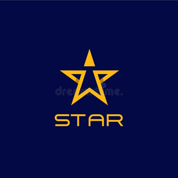 Star Logo with Blue Background Stock Vector - Illustration of cartoon ...