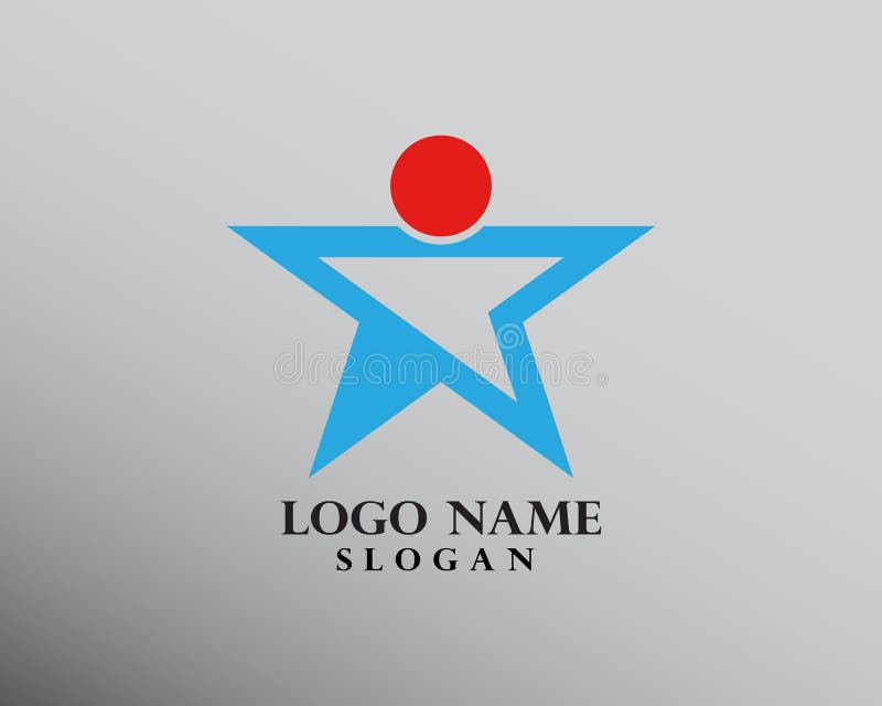 Star Logo Success People Template Vector Icon Illustration Design Stock ...