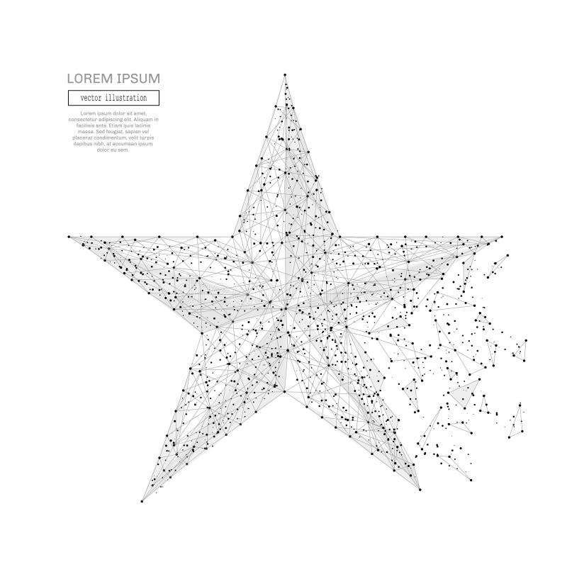 Star. Low-poly Element for Design. Grid Structure Stock Vector ...