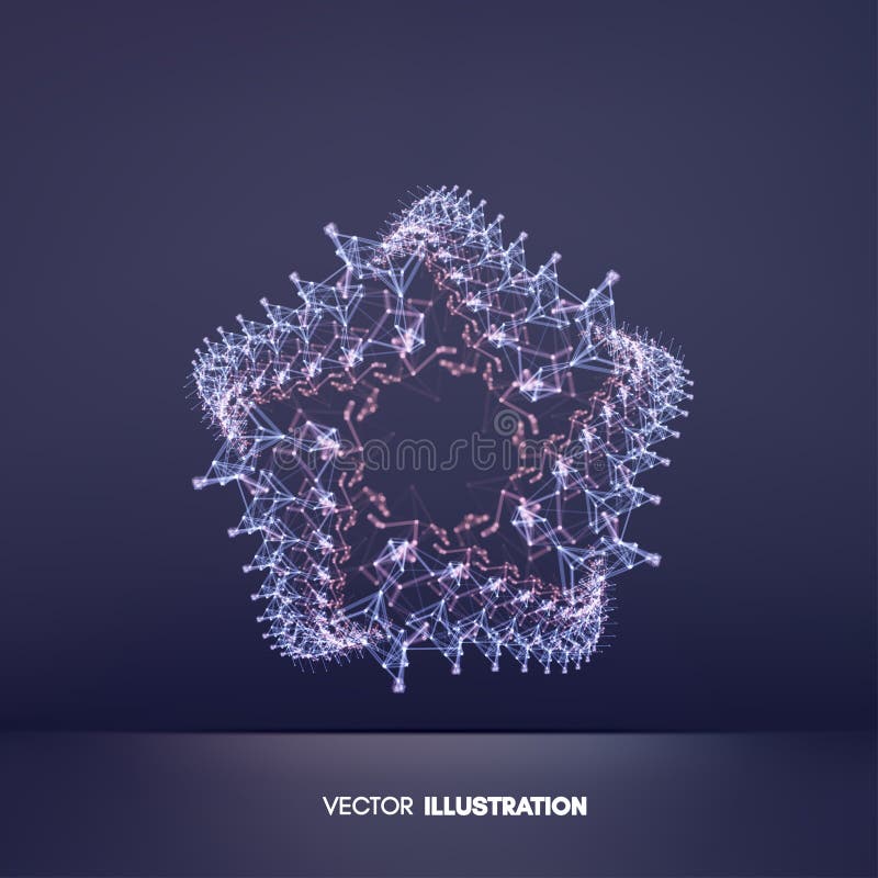 Star. Low-poly Element for Design. Grid Structure Stock Vector ...