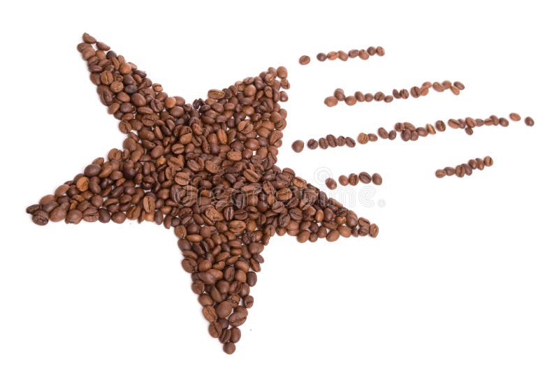 Star made of coffee beans stock image. Image of cereal - 9462141
