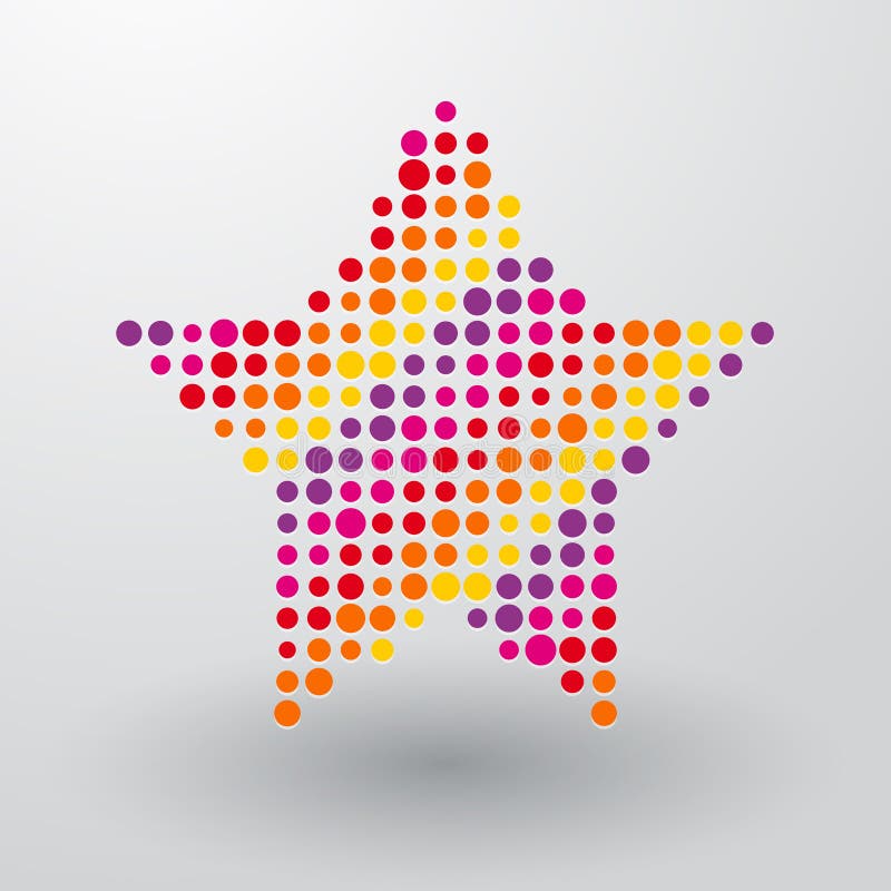 Star Made Up Small Dots Stock Illustrations – 3 Star Made Up Small Dots ...