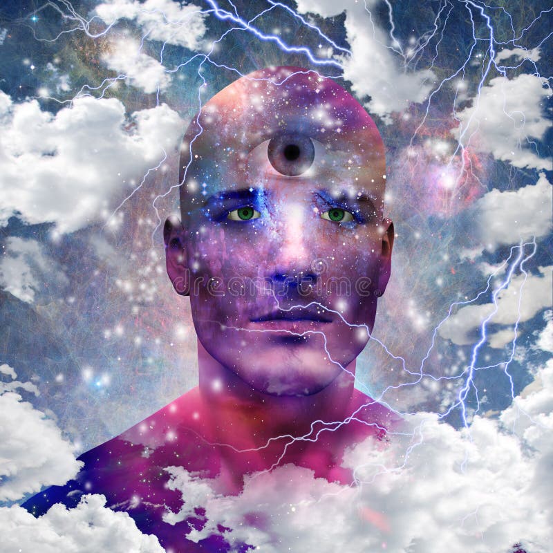 Third eye Man stock illustration. Illustration of face - 7227166
