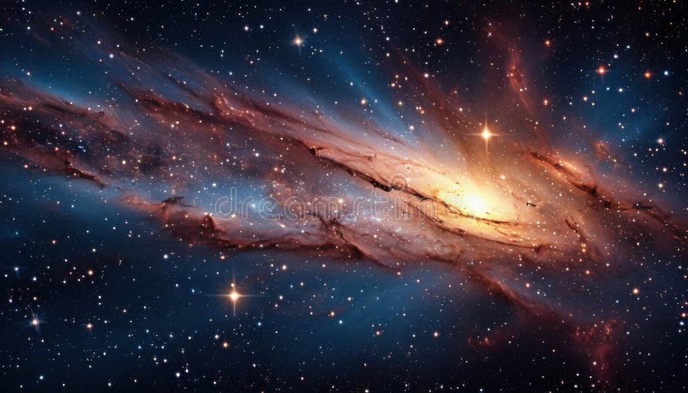 Galactic Star Map with Hypernova Stock Illustration - Illustration of ...