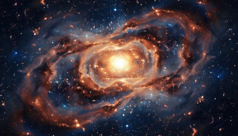 Galactic Star Map with Hypernova Stock Illustration - Illustration of ...