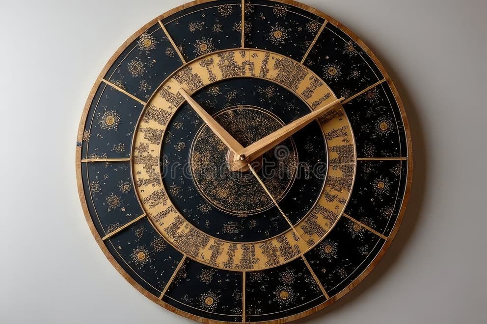 Star Mapping Wall Clock stock illustration. Illustration of ...