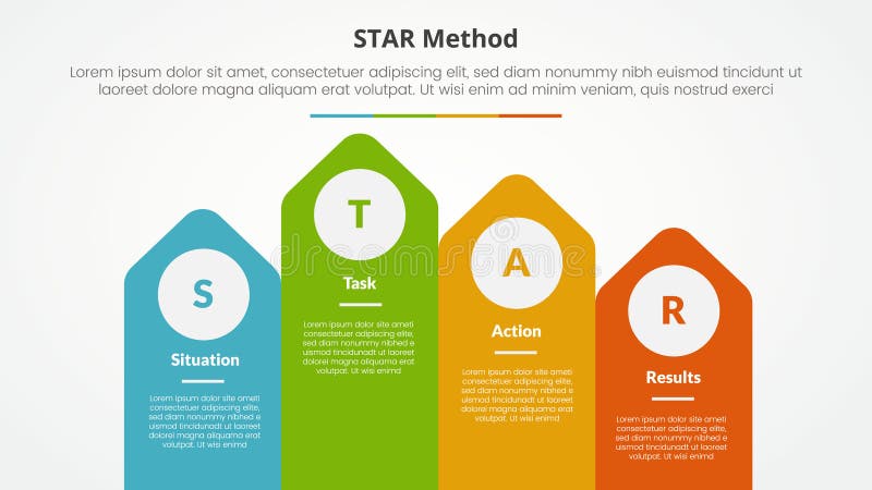 STAR Method Infographic Concept for Slide Presentation with Arrow Shape ...