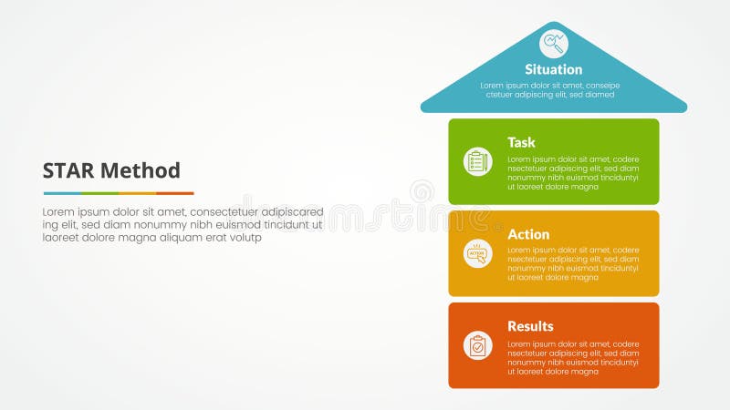 STAR Method Infographic Concept for Slide Presentation with Arrow Top ...