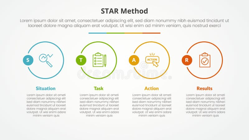 STAR Method Infographic Concept for Slide Presentation with Big Outline ...