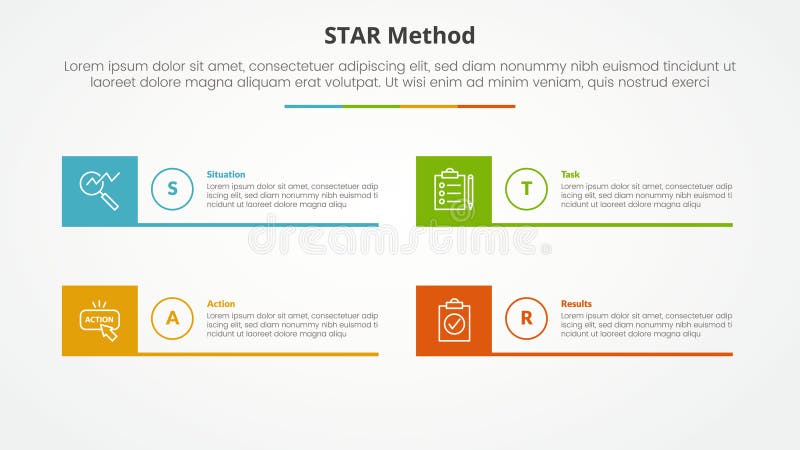 STAR Method Infographic Concept for Slide Presentation with Creative ...