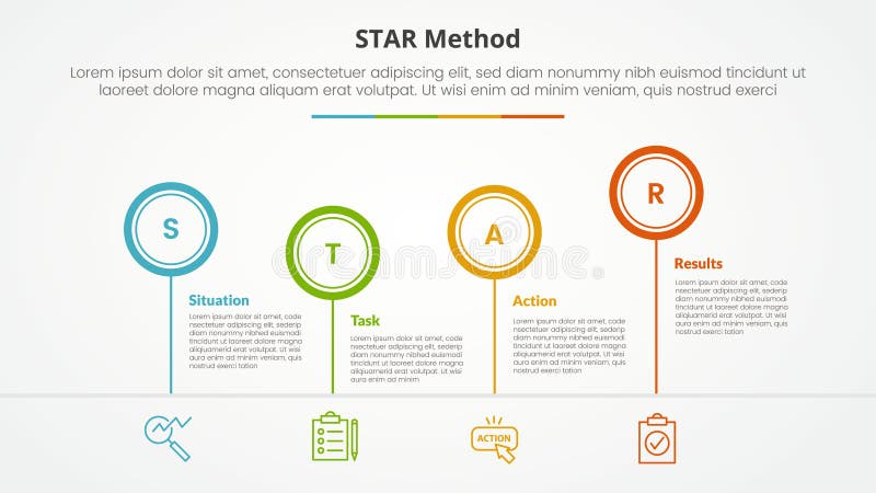 STAR Method Infographic Concept for Slide Presentation with Outline ...