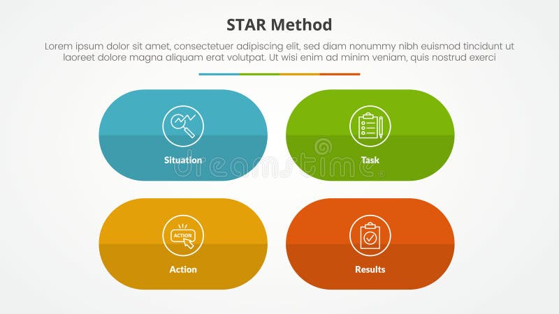 STAR Method Infographic Concept for Slide Presentation with Round ...
