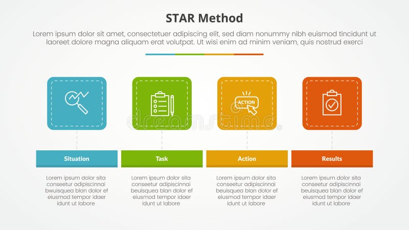 STAR Method Infographic Concept for Slide Presentation with Round ...
