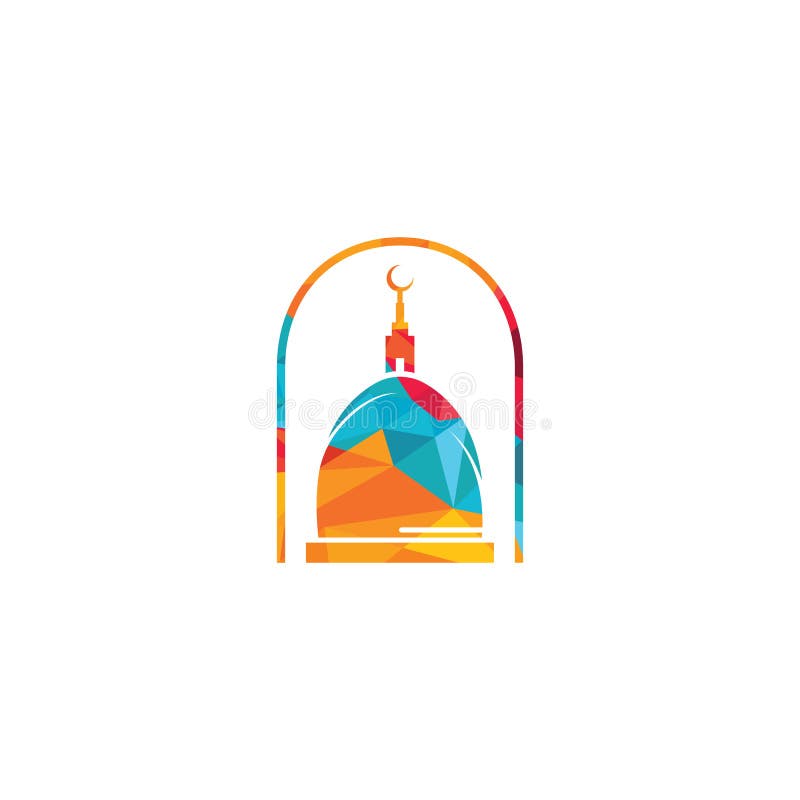 Star Mosque Tower Logo Design. Stock Vector - Illustration of dome ...