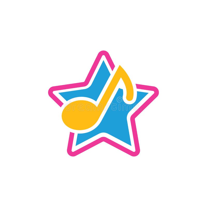 Star Music Note Vector Illustration Icon Stock Vector - Illustration of ...