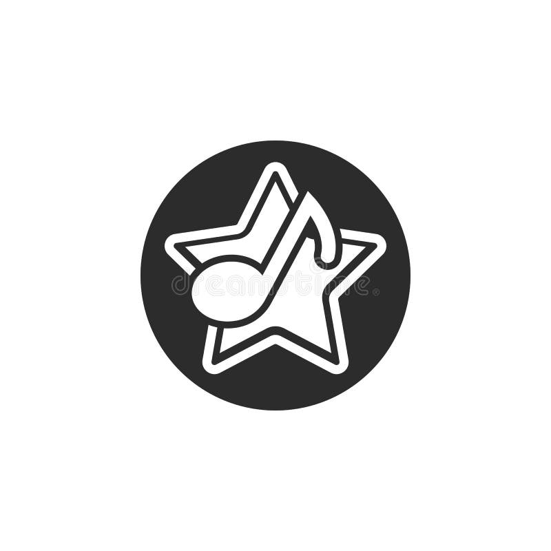 Star Music Note Vector Illustration Icon Stock Vector - Illustration of ...