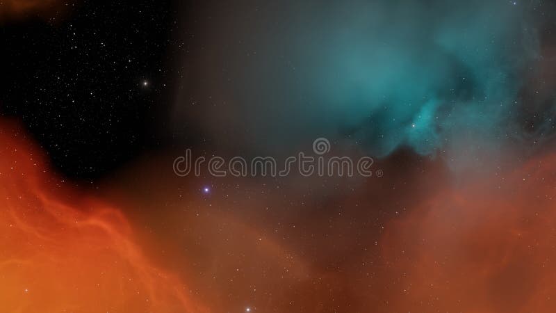 High Resolution Star Nebula Generated in a 3D Simulator Stock ...