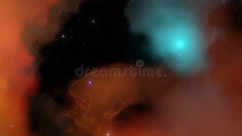 High Resolution Star Nebula Generated in a 3D Simulator Stock ...