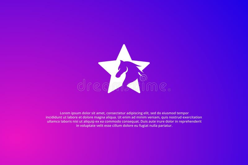 Star neon horse silhouette stock vector. Illustration of cartoon ...