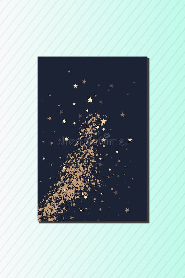Star Night Sky Galaxy Abstract Card Design Style Background. Stock ...
