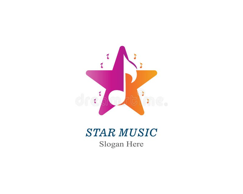 Star Note Music Logo and Icon Design Stock Illustration - Illustration ...