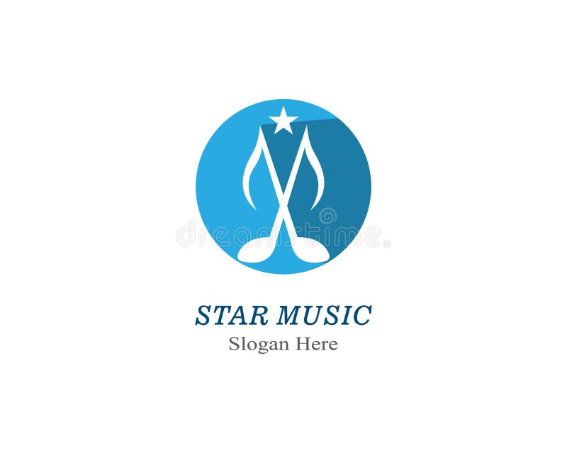 Star Note Music Logo and Icon Design Stock Illustration - Illustration ...