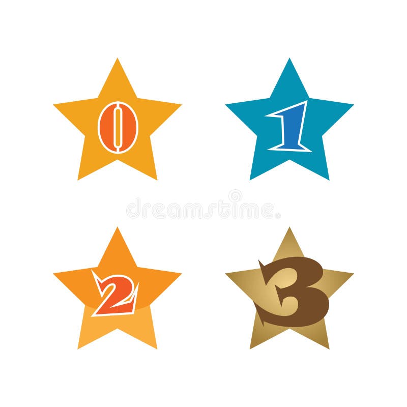 Star number logo stock vector. Illustration of success - 222879553