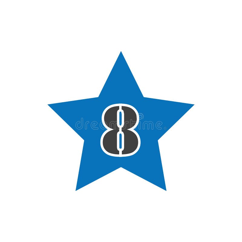 Star number logo stock vector. Illustration of success - 222879553