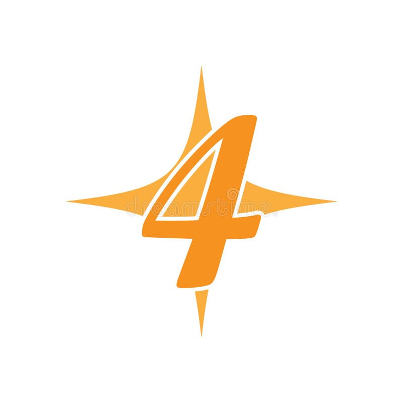 Star number logo stock vector. Illustration of blue - 222879585